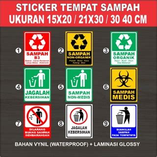 Jual Stiker Sampah Ukuran Besar X X X Cm Sticker