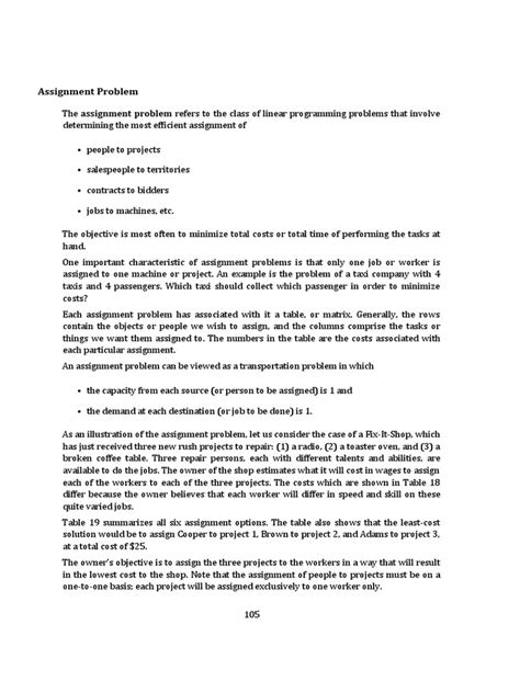 transportation assignment pdf applied mathematics theoretical computer science