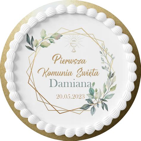 Pierwsze Urodziny Opłatek na Tort w Dekoracje tortów i ciast opłatek