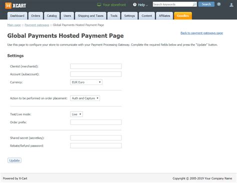 Global Payments For Secure Checkout X Cart