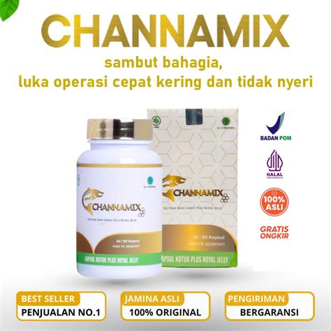 Jual Channamix Kapsul Ikan Kutuk Plus Royal Jelly Mempercepat Proses