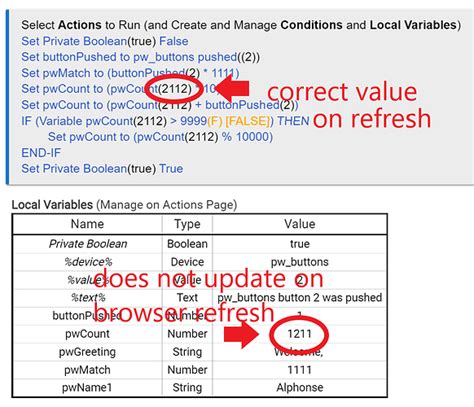 Rm Shows Old Variable Value On Define Page Current Value On