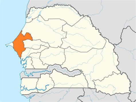 Carte de la région de Thiès