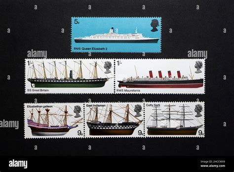 British Ships Postage Stamp Issue Of 1969 Commerative Stamp Issue By