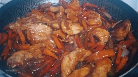 Se te hará agua la boca rico POLLO en SALSA TERIYAKI con Vegetales