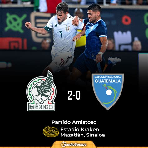Resumen del partido México vs Guatemala 2 0 GOLES Mediotiempo