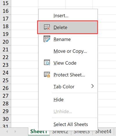 How To Delete Sheets In Excel Shortcuts