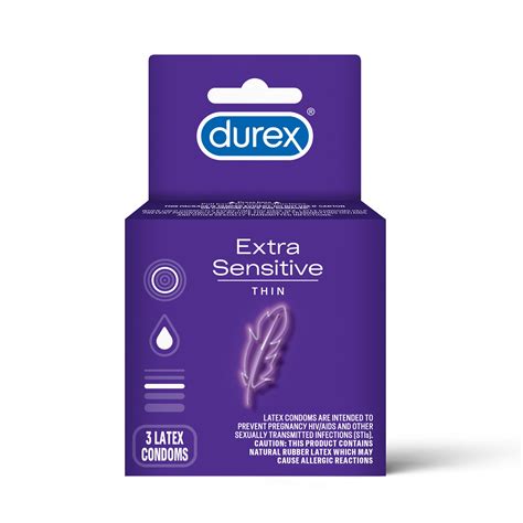 Durex Extra Sensitive Condoms Ultra Thin Lubricated Natural Rubber