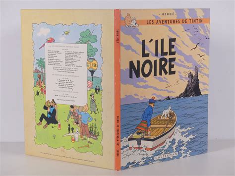 Hergé Tintin 7 L Île noire en édition originale belge redessinée de