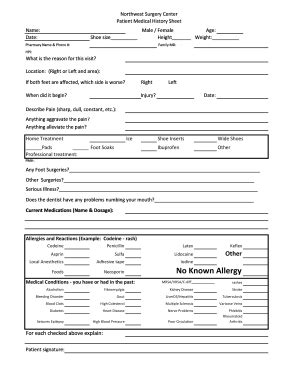 Fillable Online 0101 Nccdn New Patient Health Historypdf 0101 Nccdn