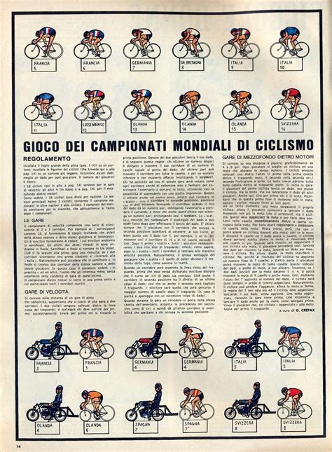 Corrierino E Giornalino I Campionati Mondiali Di Ciclismo Campionato