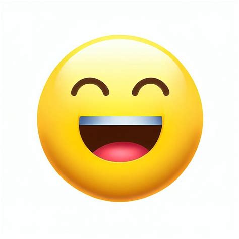 Emoji feliz emoji sonriente emoticón de cara sonriente Foto Premium
