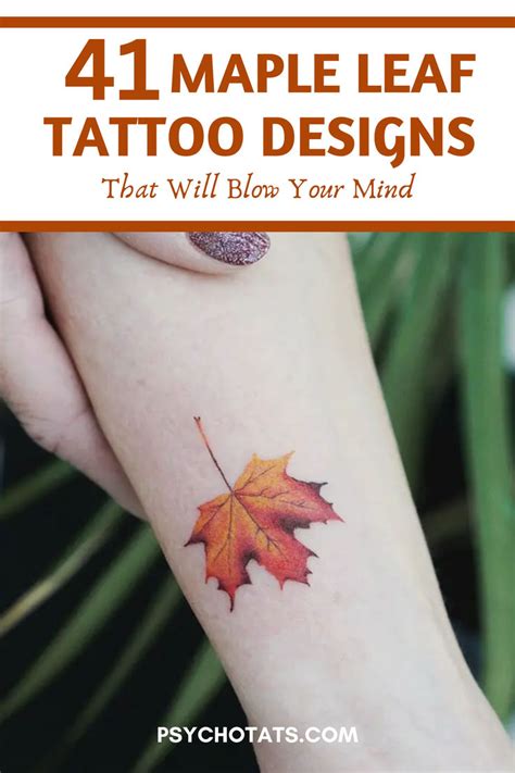 Maple Leaf Tattoo Maple Leaf Tattoos Fall Leaves Tattoo Red Maple