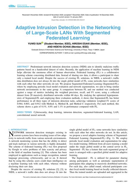 pdf adaptive intrusion detection in the networking of large scale lans with segmented