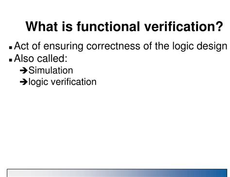 ppt hardware functional verification class powerpoint presentation free download id 1319828