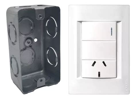 Llave De Luz Modulo Armado Punto Y Toma Completo Kalop Civil