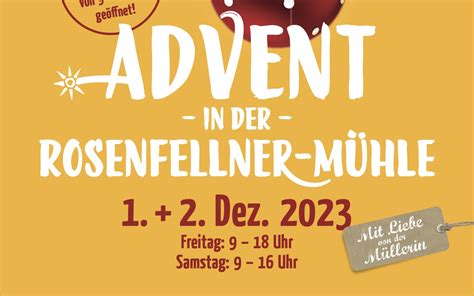 Advent In Der Rosenfellner M Hle Bio Austria