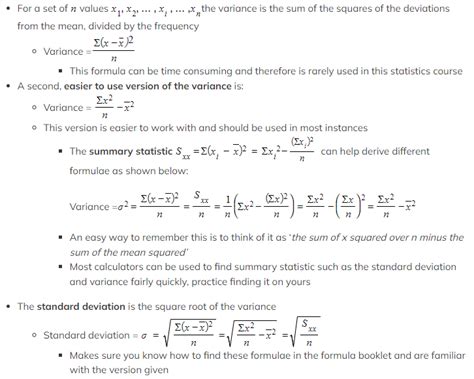 Aqa A Level Maths Statistics Standard Deviation Variance