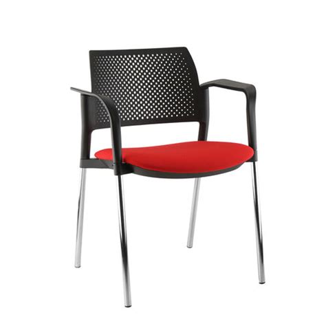 Fauteuil de réunion 4 pieds Kyos assise tissu dossier polypropylène