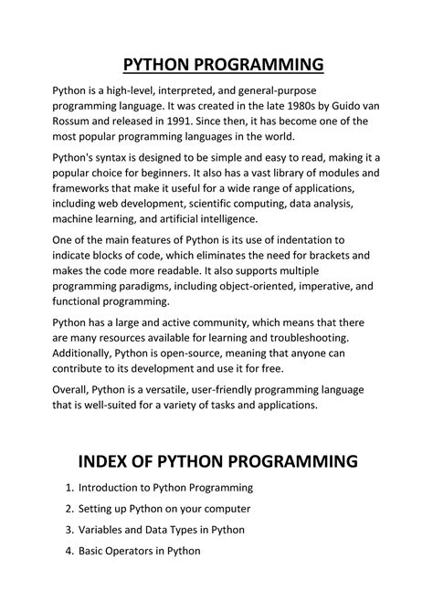 python programming 1 3 python programming python is a high level interpreted and general