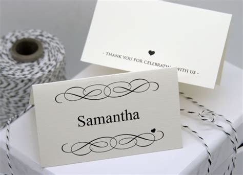 FREE DIY Printable Place Card Template And Tutorial Polka Dot Wedding