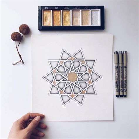 Pin by Ömeryemayşe on Tezhip in 2024 Geometric pattern art Pattern