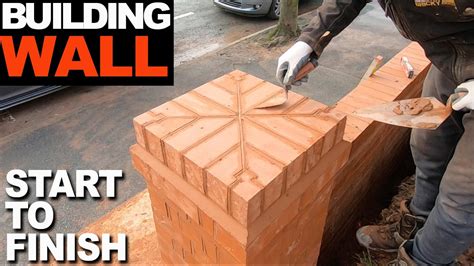 Building A Brick Wall From Start To Finish YouTube
