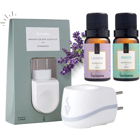 Kit Aromatizador Difusor De Essencia Porcelana Via Aroma 2 3 Ou 4