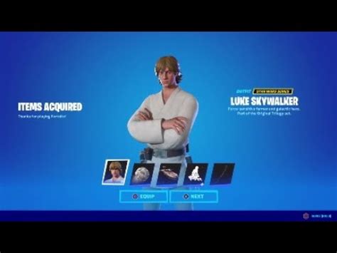 Luke Skywalker Skin Revealed For The Skywalker Week In Fortnite Youtube