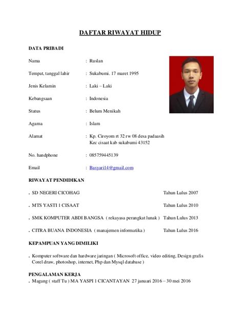 150 Contoh CV Lamaran Kerja Lengkap Dan Cara Membuatnya Terbaru 2019