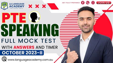 PTE Speaking Full Mock Test With Answers October 2023 II LA