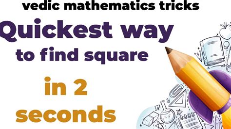 find square within 2 seconds vedic maths tricks for fast calculations quickest way easy maths