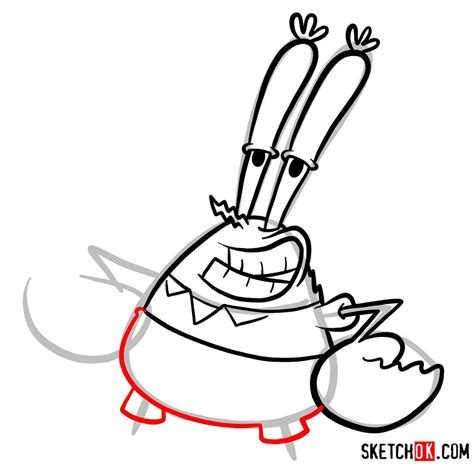 How To Draw Mr Krabs SpongeBob SketchOk Step By Step Drawing
