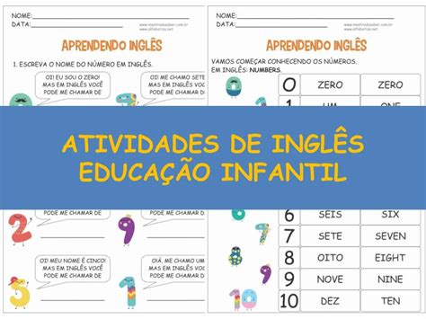 Atividades De Inglês Educação Infantil Mestre Do Saber 45 OFF