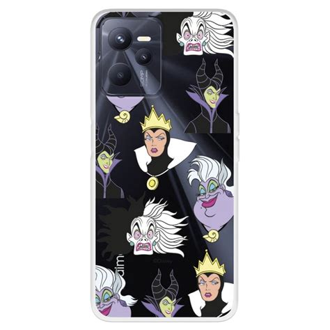 Estojo para Realme C35 Padrão oficial dos vilões da Disney Disney