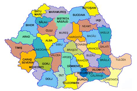 Rom Nia F R Jude E Harta Administrativ Rii Noastre A Suferit