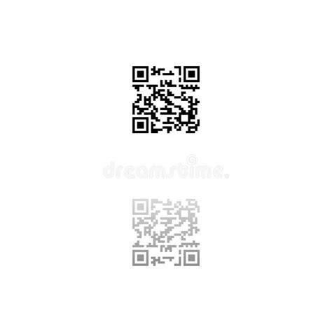 Qr Code Icon Flat Stock Vector Illustration Of Binary