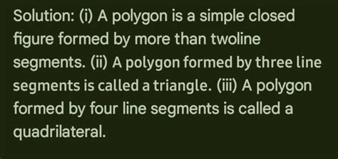 A Simple Closed Figure Formed By Line Segment Is A Polygon Triangle Is