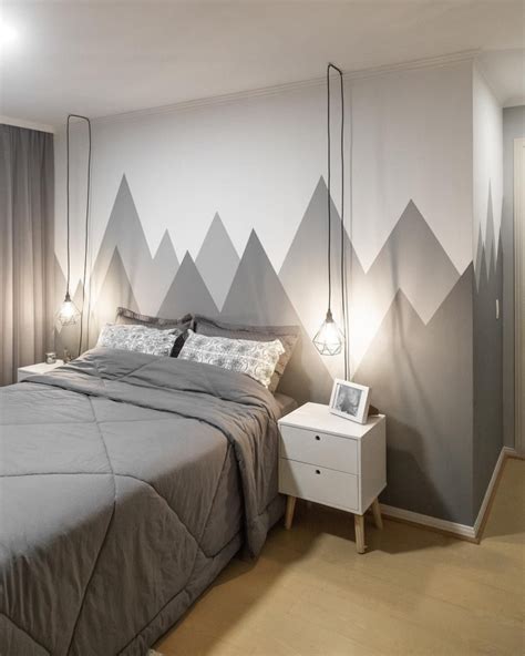 44 exemples de peinture murale géométrique pour intérieur moderne et