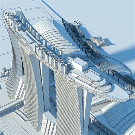 Singapore Marina Bay Sands Mbs D Model Fbx Obj Max Free D