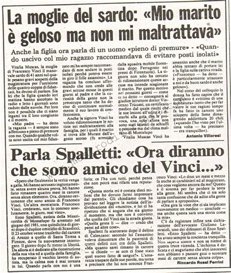 Mostro Di Firenze Monster Of Florence Novembre Stampa La