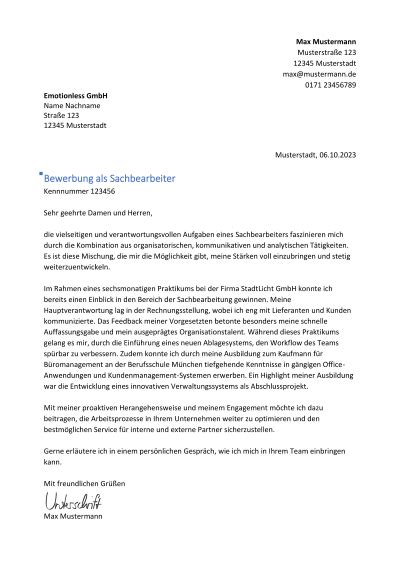 Sachbearbeiter In Beruf Gehalt Bewerbung Vorlagen