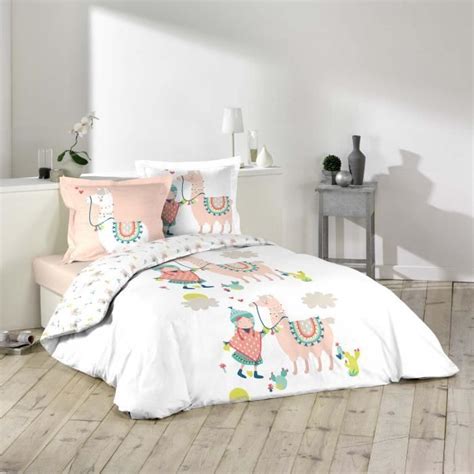 Housse De Couette 200x200 Cm 2 Taies Doreiller 100 Coton 42 Fils