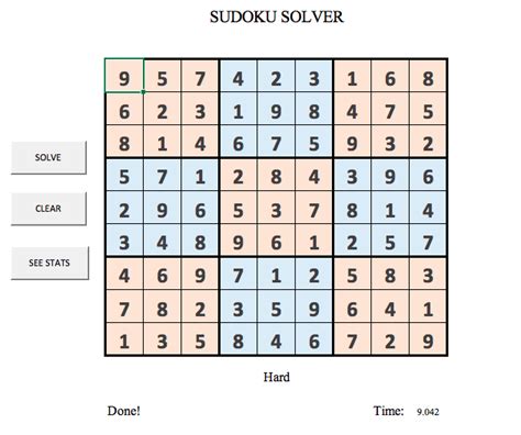 github shivani mehan sudoku solver a sudoku solver written with vba and sql that uses a