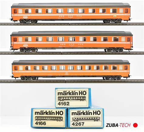 3x Märklin Eurofima Personenwagen der SNCB SBB H0 WS mit OVP Kaufen