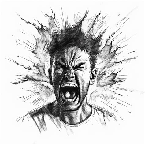 Screaming Man Drawing