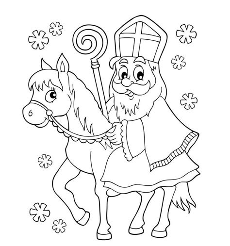 Sinterklaas Op Zijn Paard 2 Kleurplaat Kinderen Kleurplaat