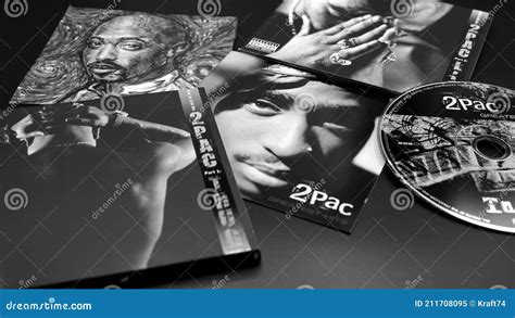 Covers Of CDs By Tupac Shakur Also Known As 2Pac And Makaveli Her
