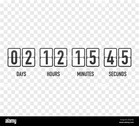Vector Countdown Clock Counter Timer Ui App Digital Count Down Circle