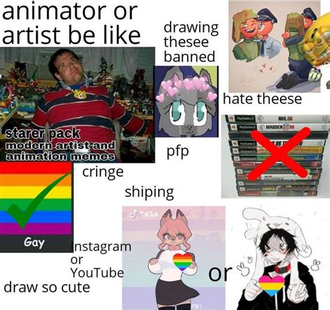 Modern Artist And Animation Memes Starter Pack Rstarterpacks Starter Packs Know Your Meme